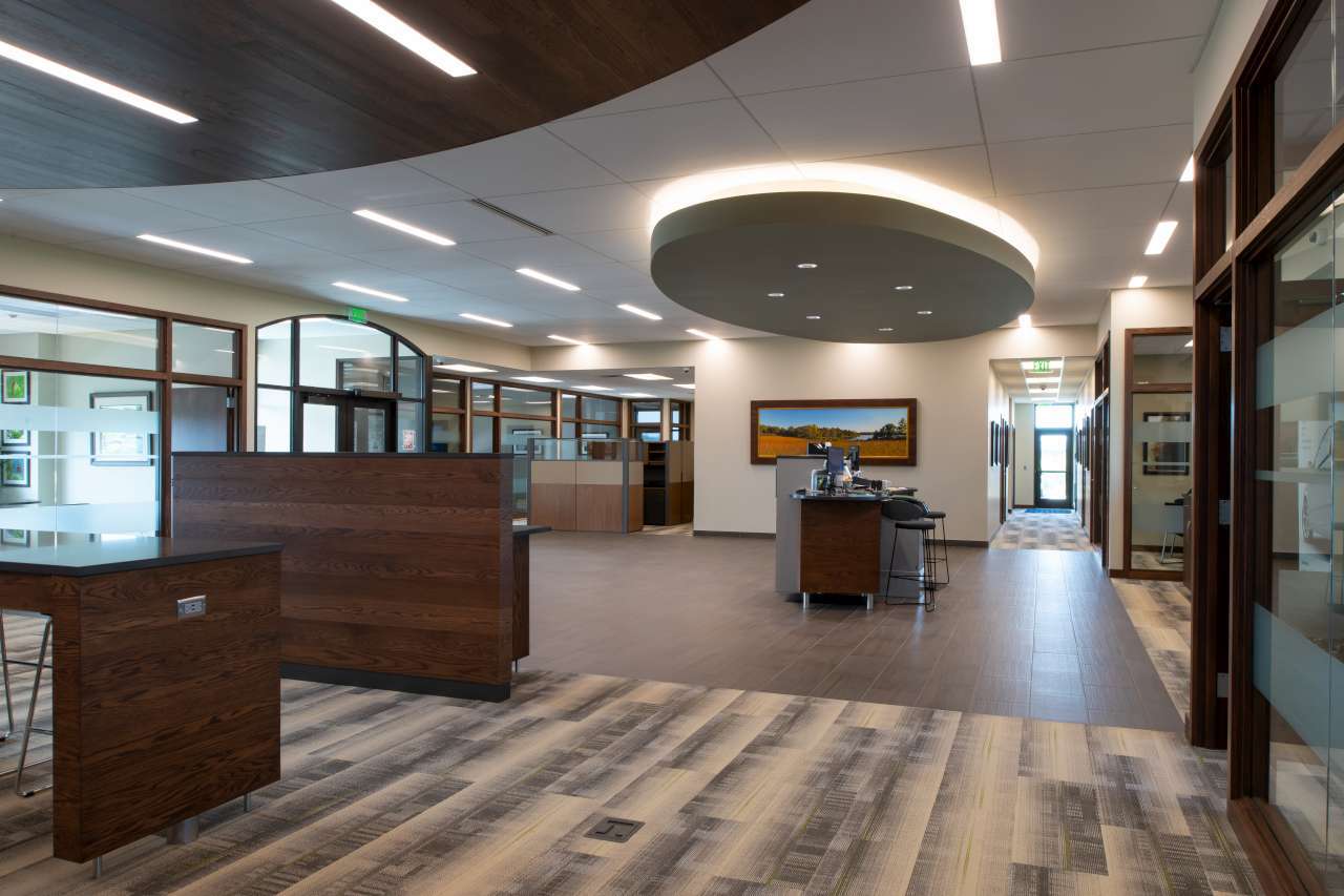 Norson commercial construction Mid MN Federal Credit Union interior ...