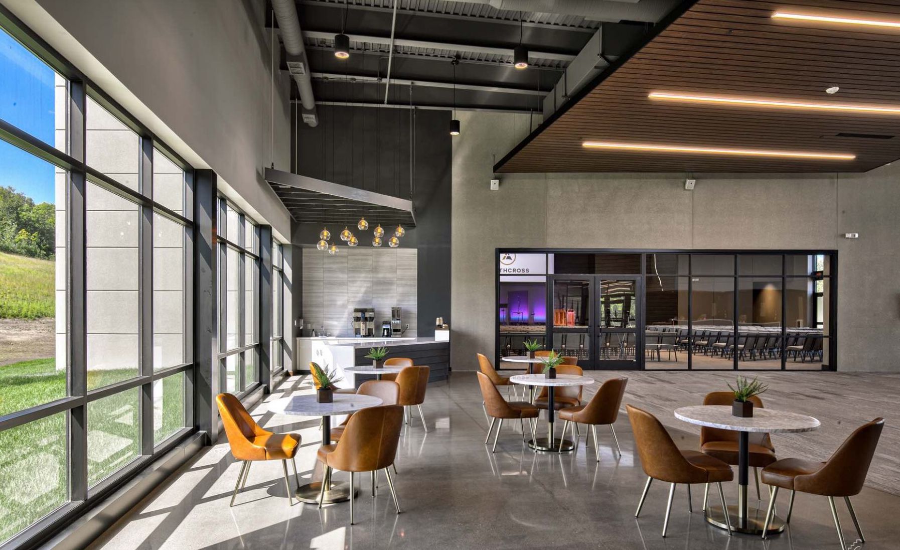 NorthCross Lutheran Church Station 19 church lounge | Station 19 Architects