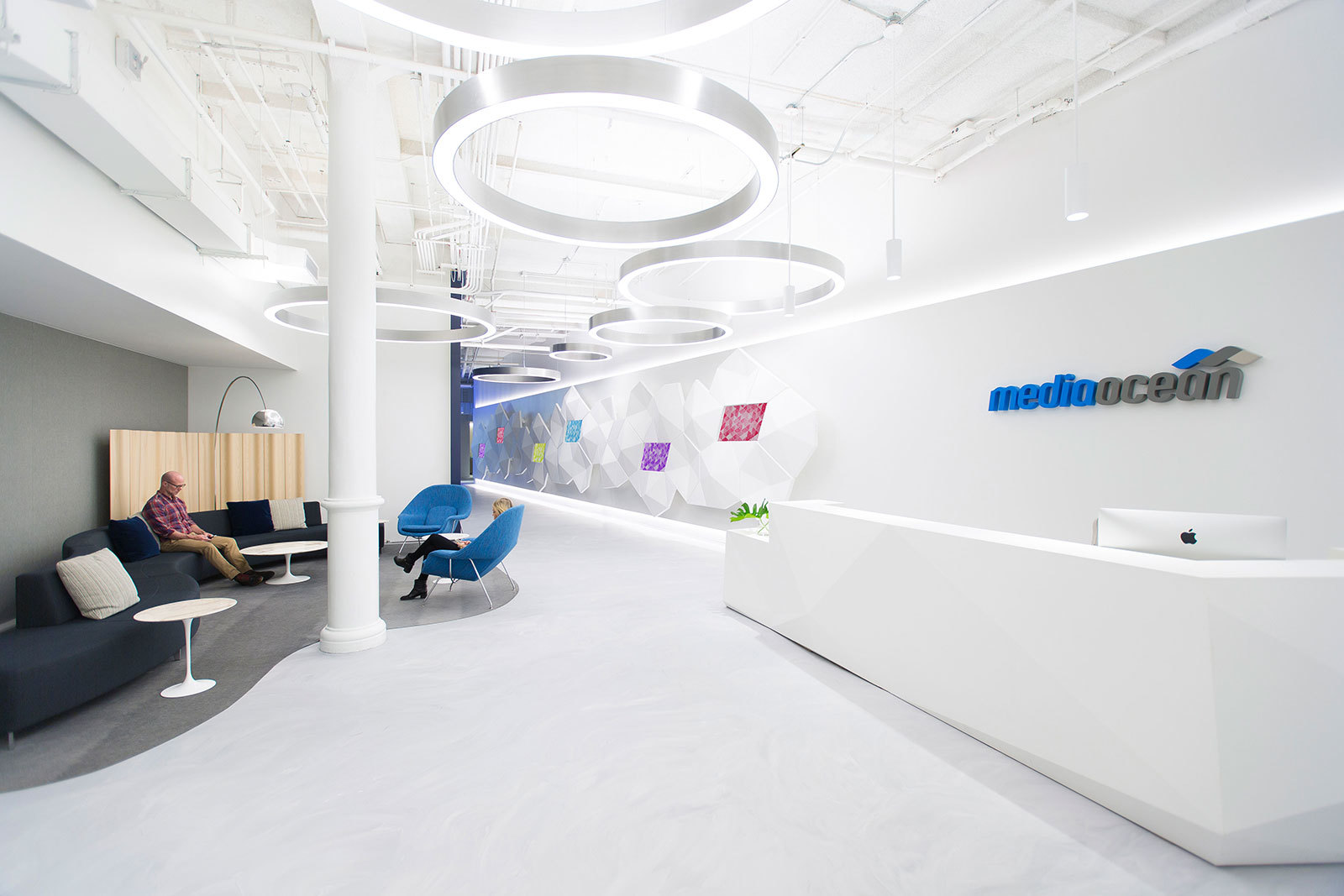 OCL Architectural Lighting Mediaocean Office Interior Reception and ...