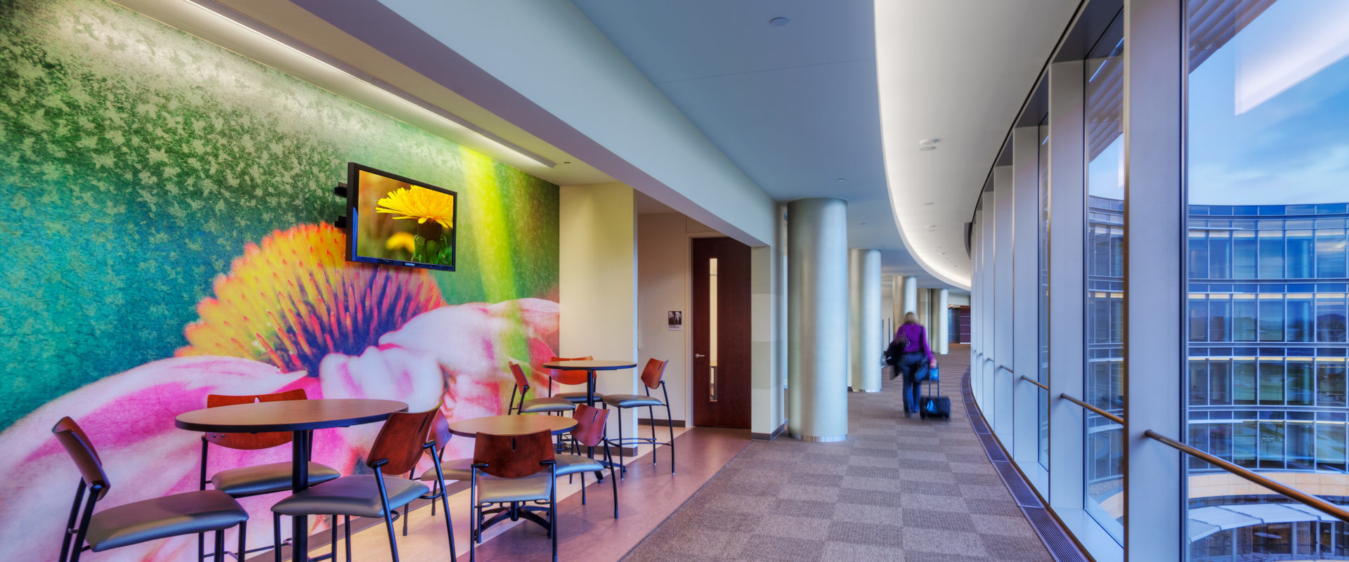 Office common area with large windows | The Weitz Company