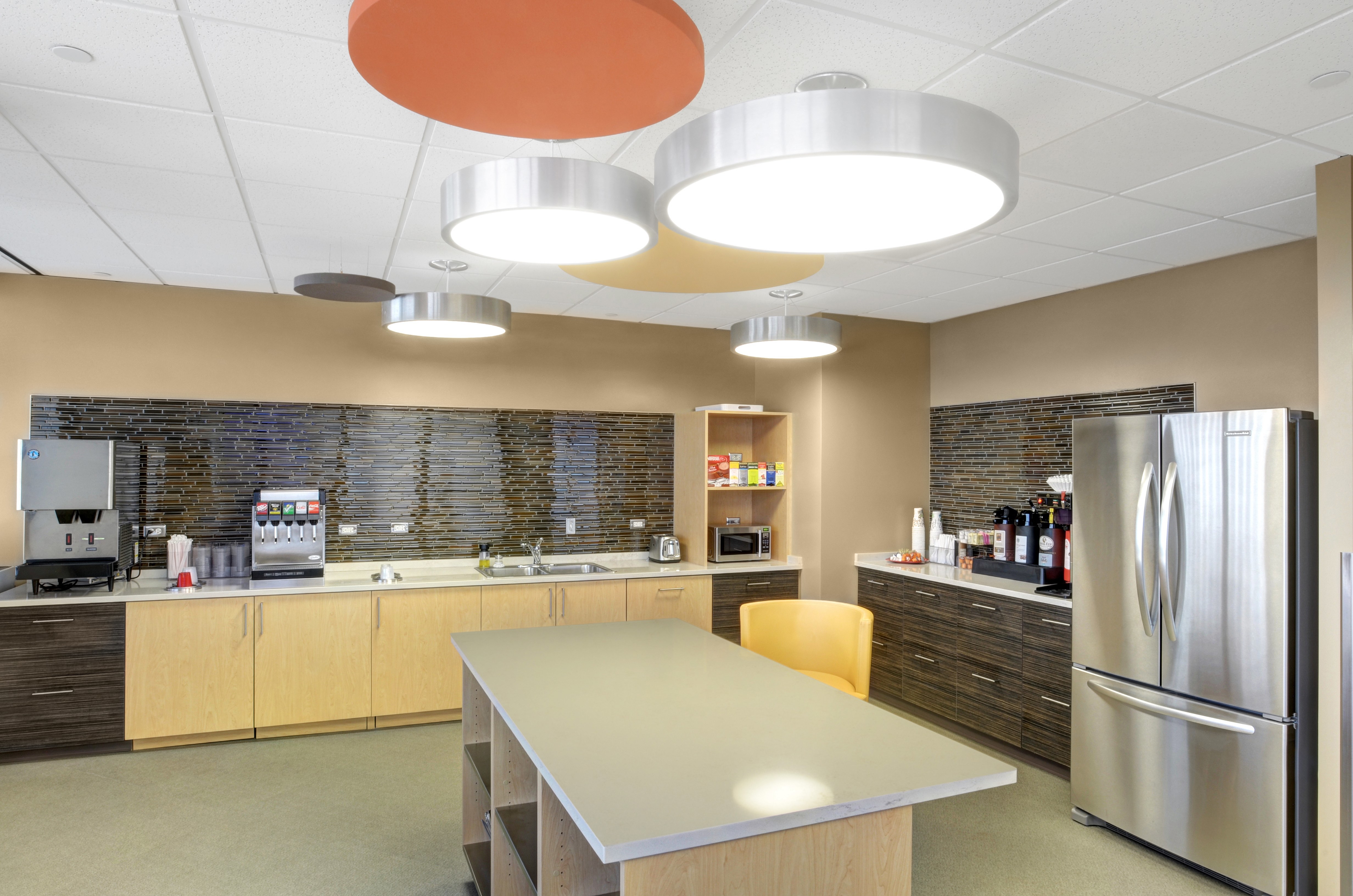 Office space design interior remodel breakroom | Barber Architecture