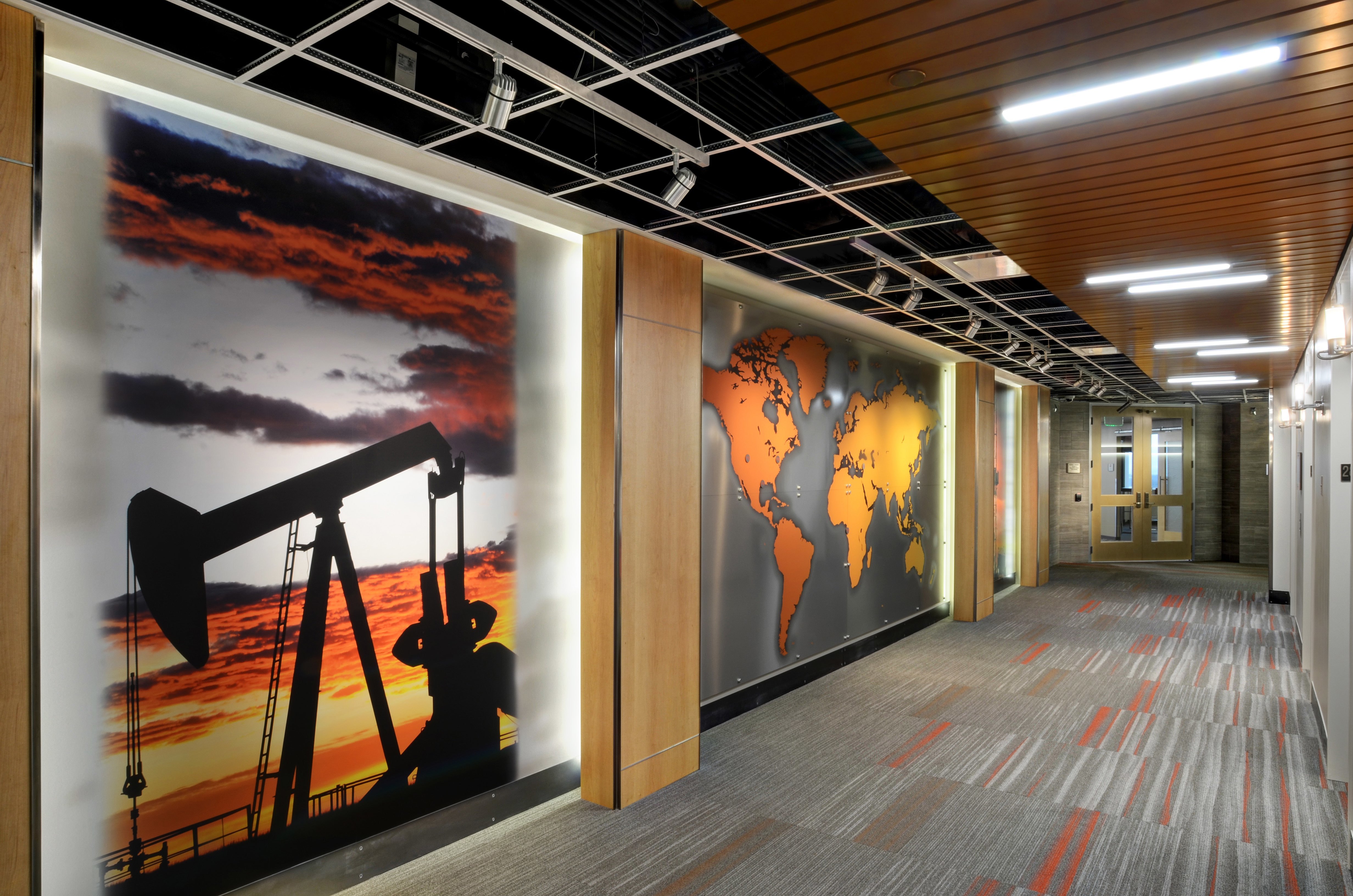 Office space design interior remodel hallway | Barber Architecture