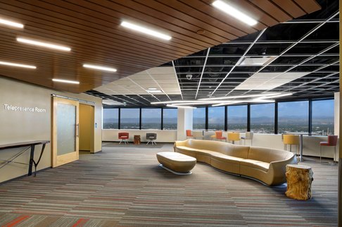 Office space design interior remodel meeting room | Barber Architecture