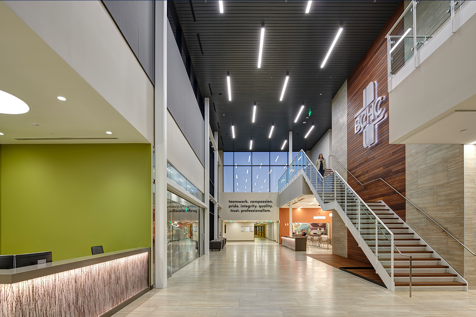 Office space modern lobby | INVISION Architecture