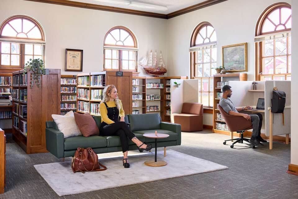 OFS Huntingburg Public Library Lounge Area Seating | OFS