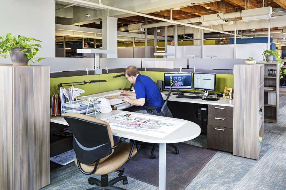 OFS LGA Partners Office Interior Private Desk Setup | OFS