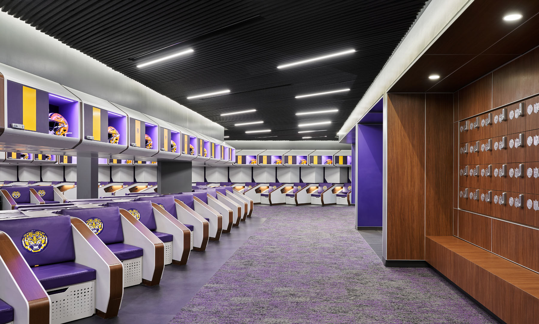 OFS Louisiana State University Football Locker Room Locker Space and ...