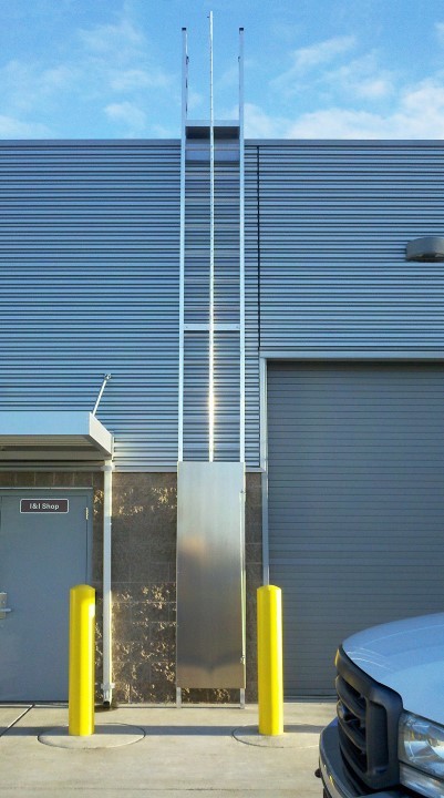 O'Keeffe's Inc Fixed Access Ladder Security Door Exterior Roof Access ...