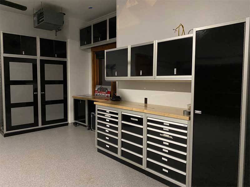 organized cabinets garage moduline aluminum cabinets | Moduline ...