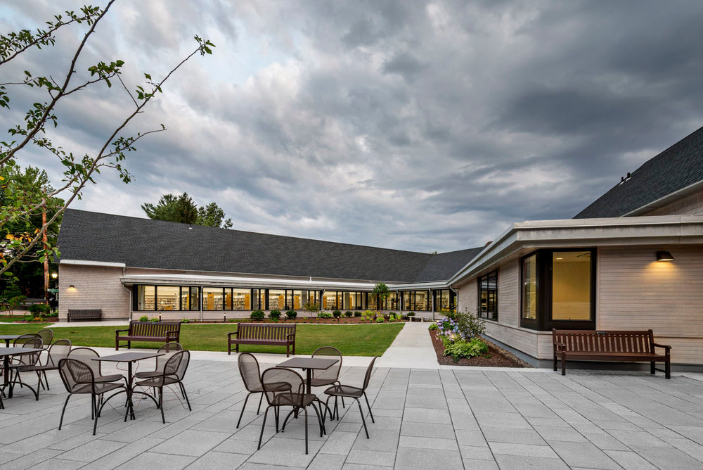 Oudens Ello Architecture Millis Public Library Outdoor Reading Area and ...