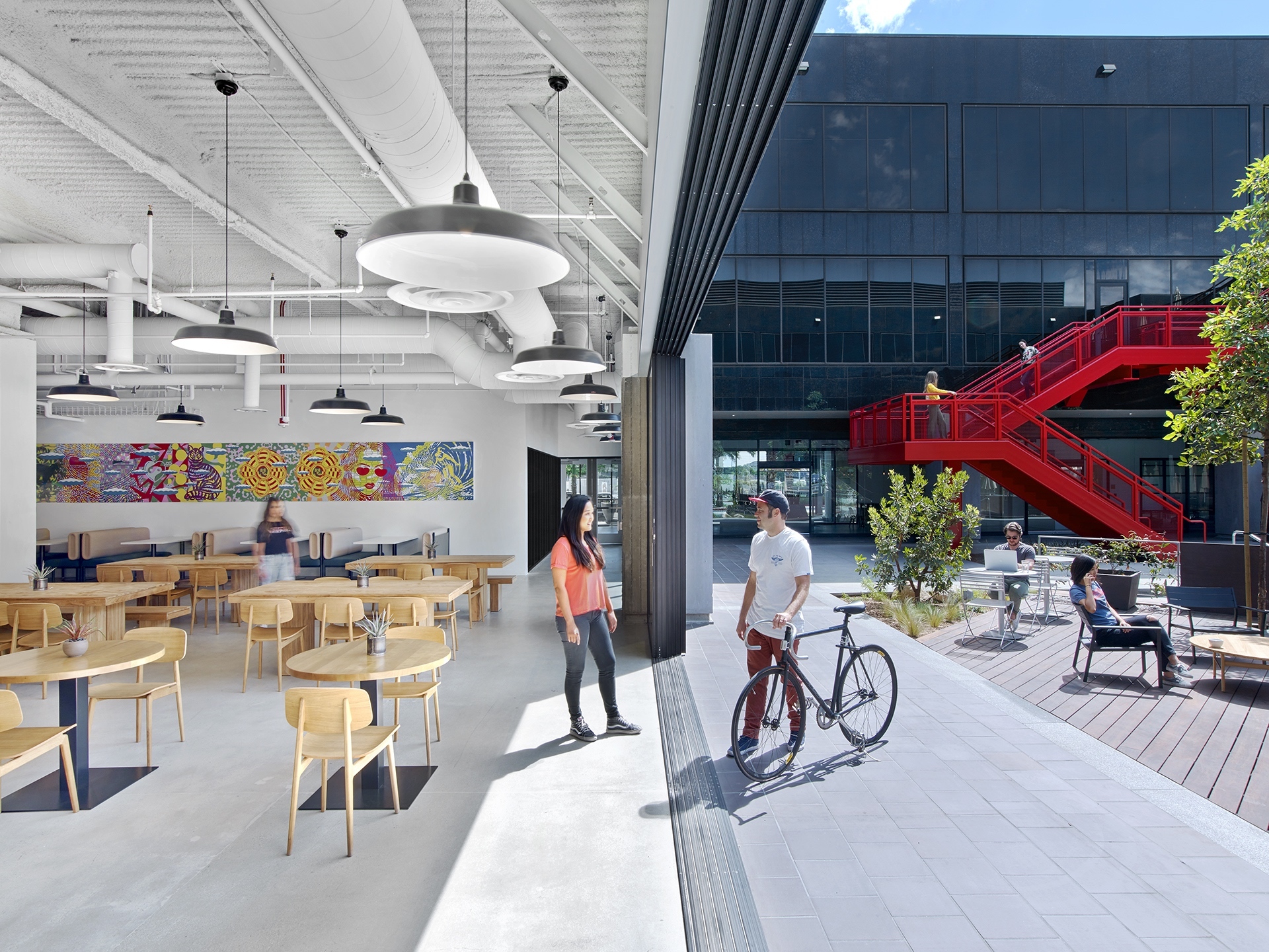 Outdoor patio and break room | Barn Light Electric