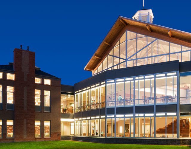 PC Construction Clarkson University Student Center Glass Facade | PC ...