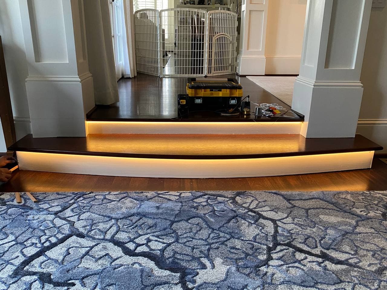 Dot Free LED Strip on Steps | Uniform Linear