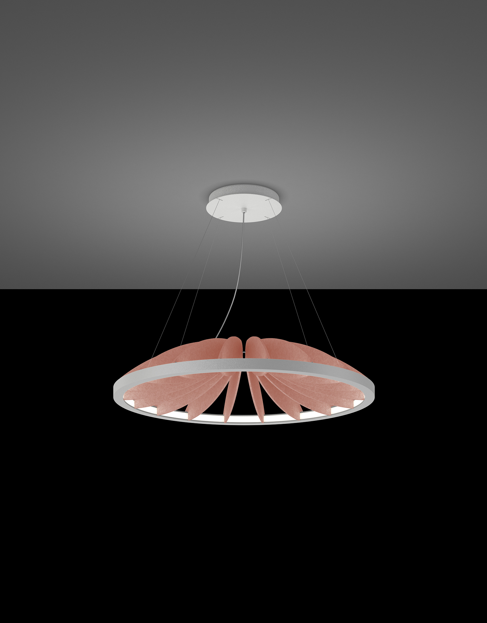 pink coloring ocl lighting petal pendant | OCL Architectural Lighting