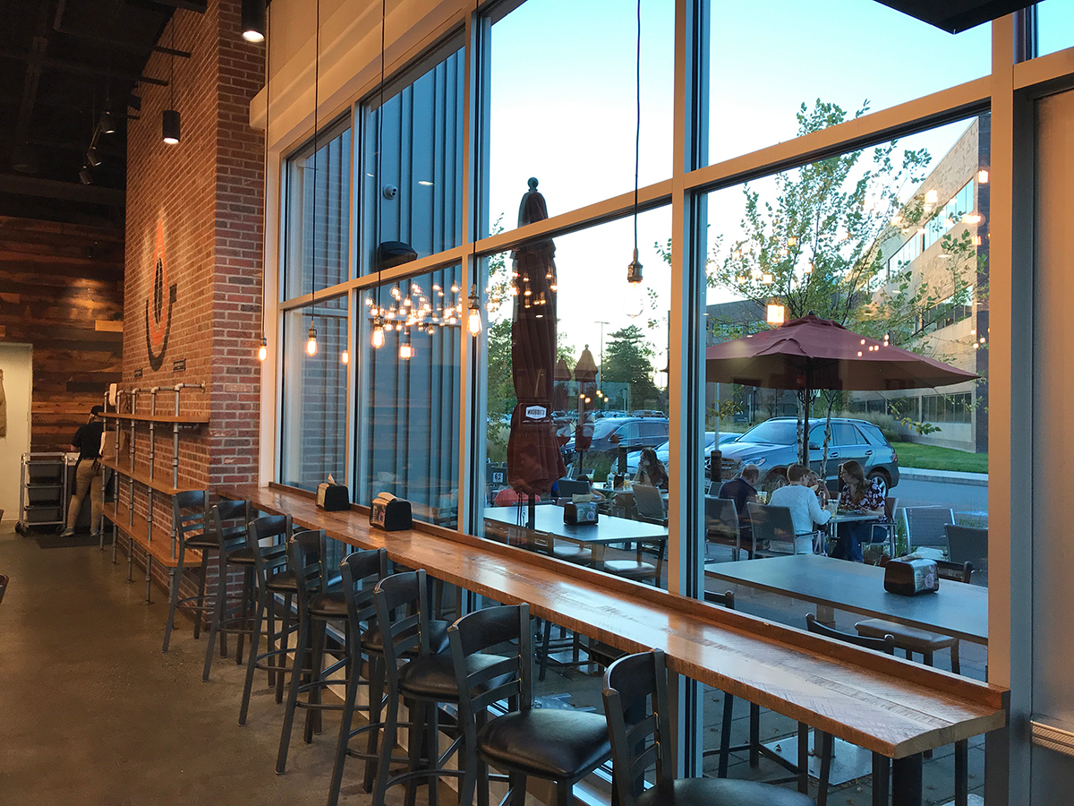 Pioneer millworks pressed cafe interior window seating 1 | Pioneer ...