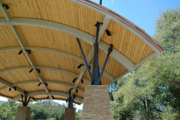 Lake Skinner // Custom Amphitheater, Trellis, and Sign | Poligon