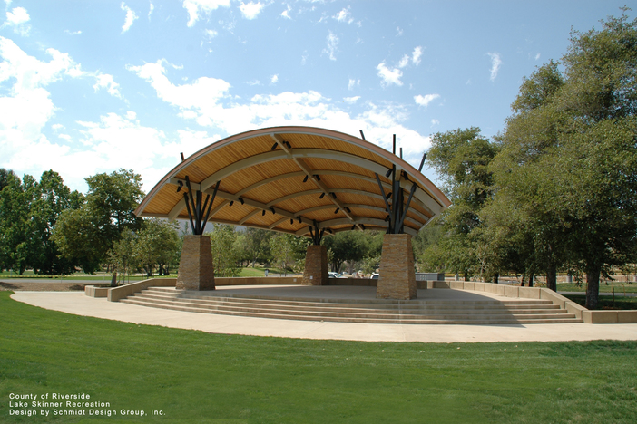 Lake Skinner // Custom Amphitheater, Trellis, and Sign | Poligon