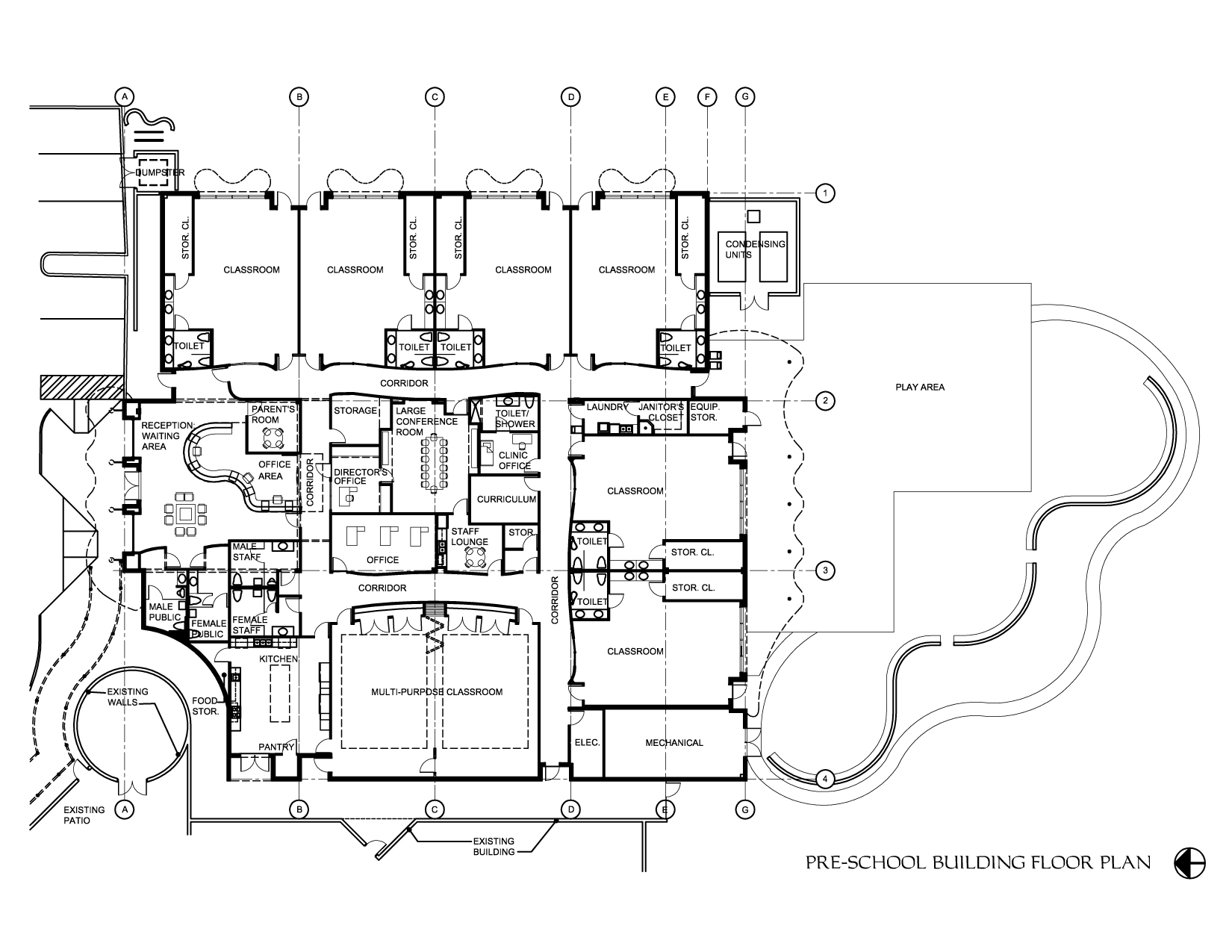 Pre-school Floor Plan by United Architects | United Architects, Inc.
