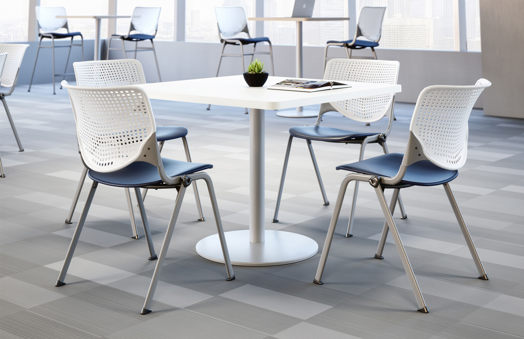 Proof table with Kool chairs | KFI Studios