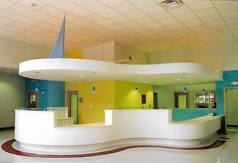 Reception Desk in pre-school | United Architects, Inc.