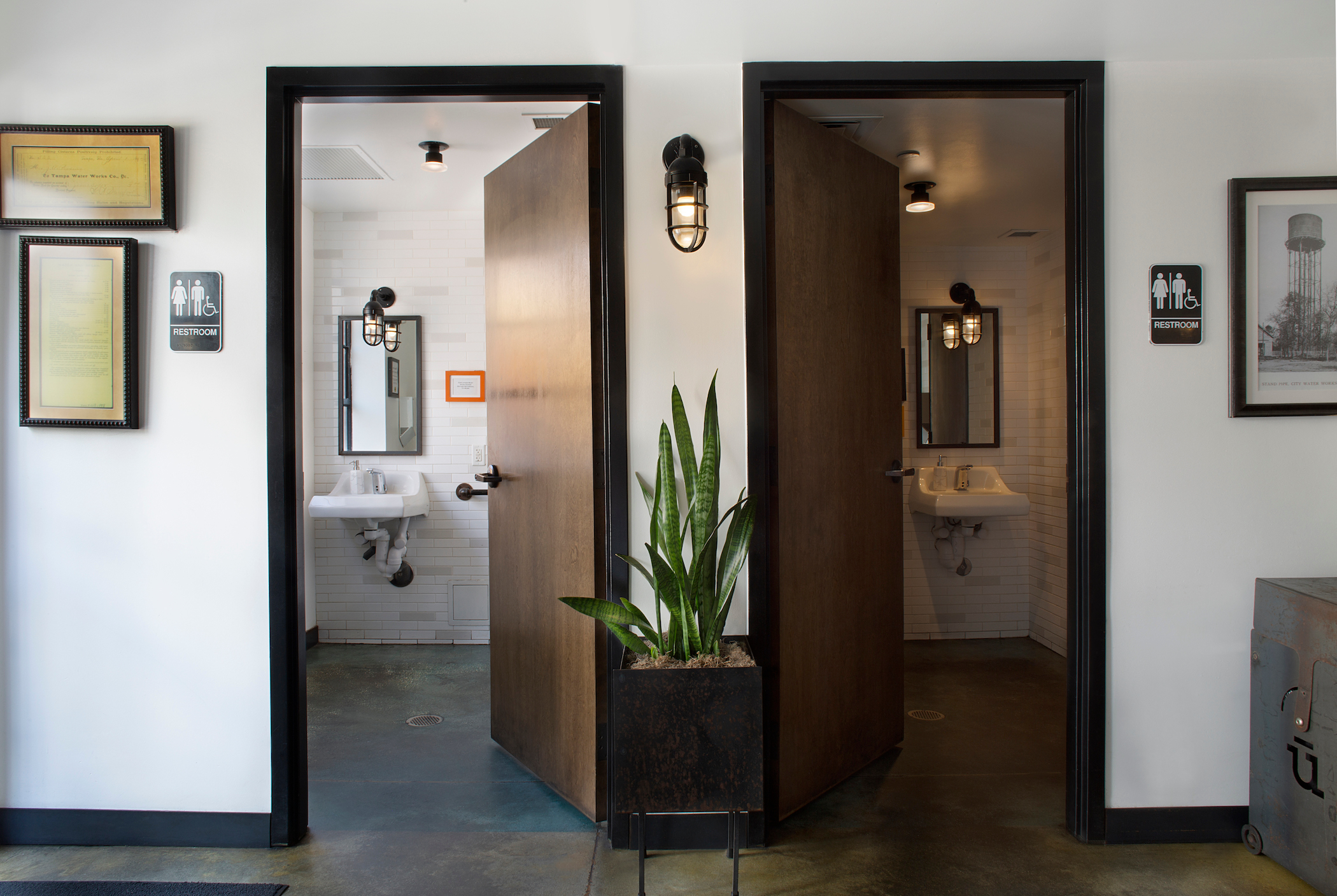Restaurant restroom designs | Barn Light Electric