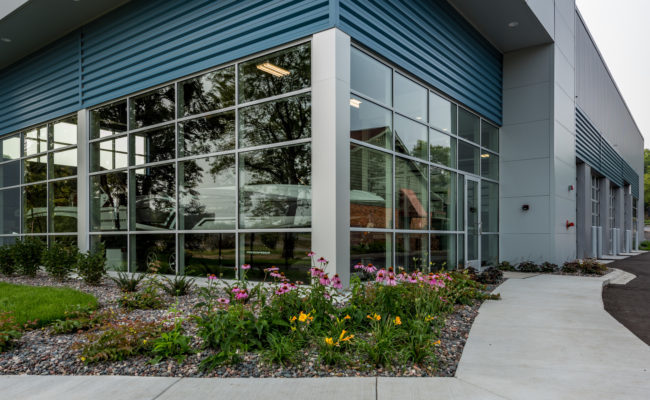 Retail New Construction corner curtain wall | Rochon