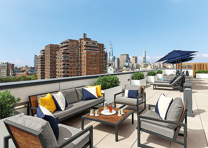 room & board the rollins rooftop patio | Room & Board Business Interiors