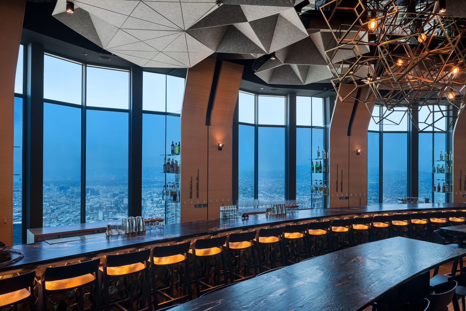 SageGlass 71 Above Restaurant Bar Dynamic Smart Glass Design Dark ...