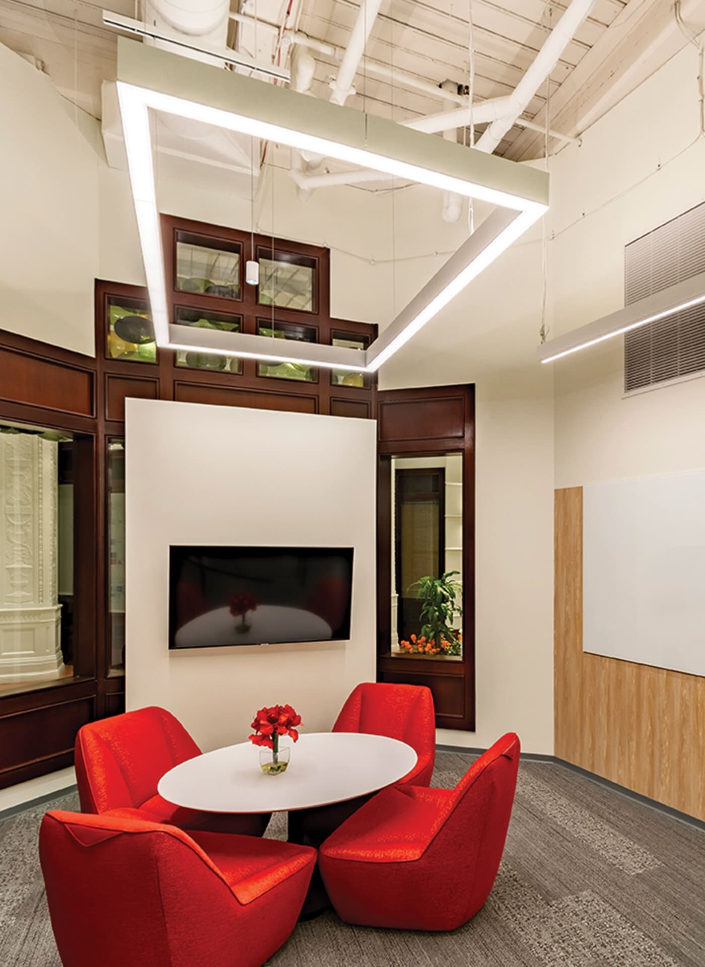 seating area acuity brands office linear lighting | Acuity Brands