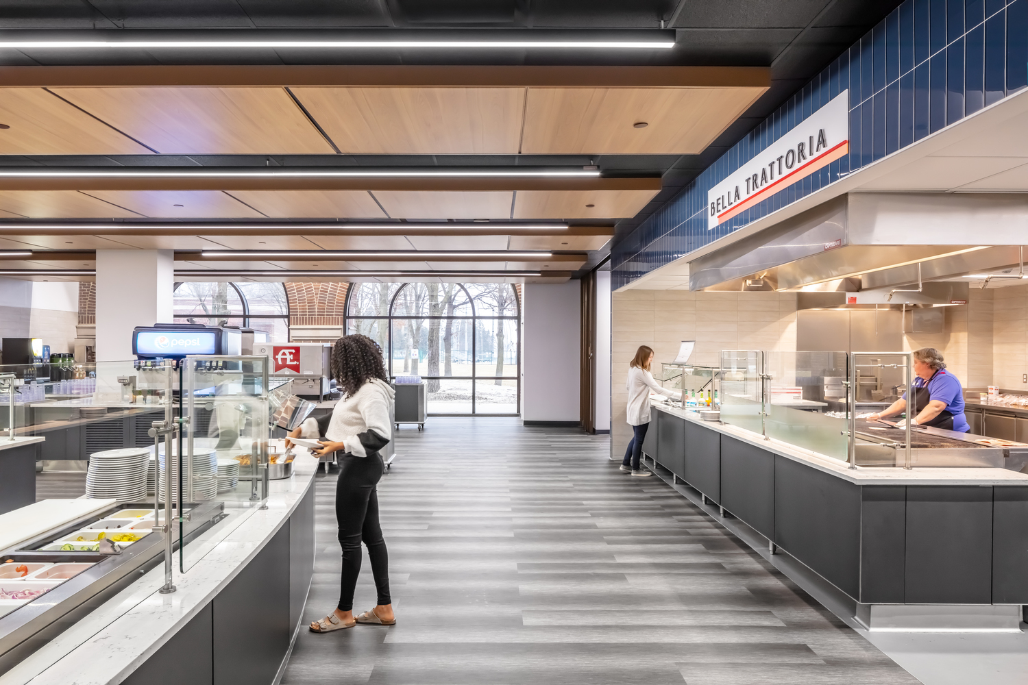 Servery and student dining room | BWBR