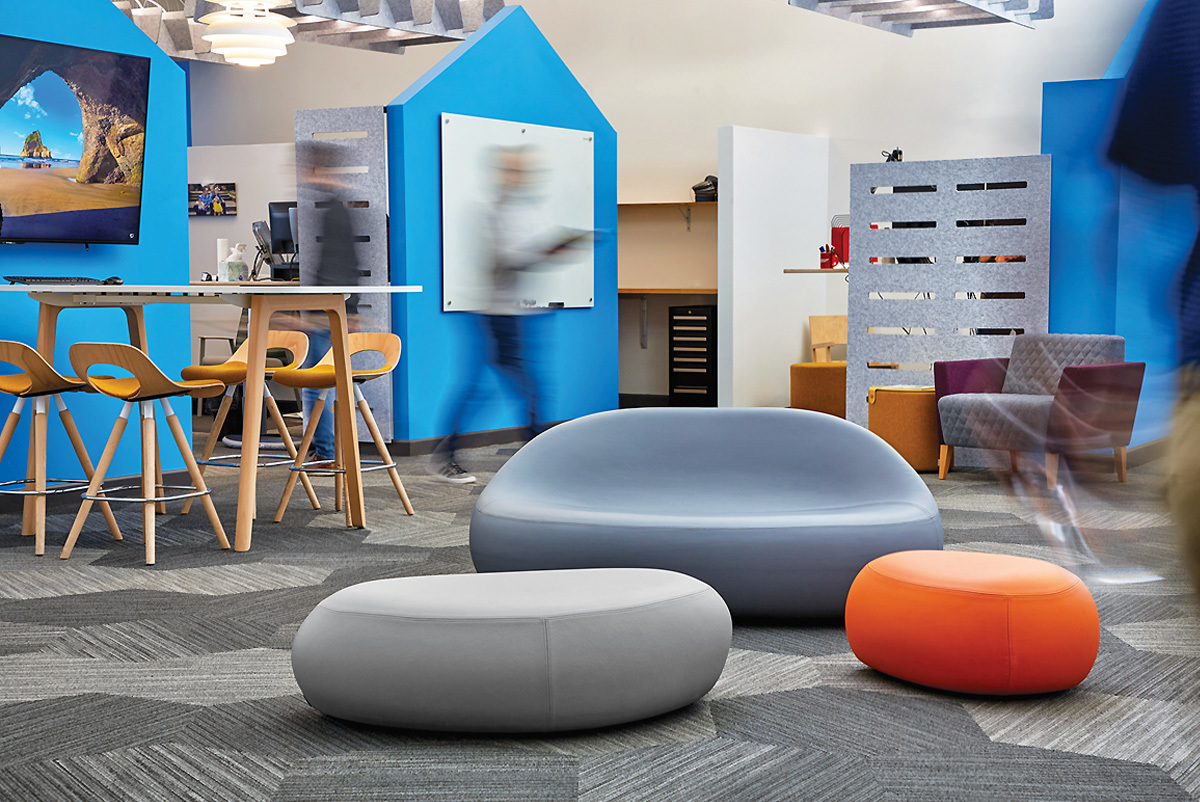 SIXINCH USA Office Space Interior Common Area Work Lounge Seating ...