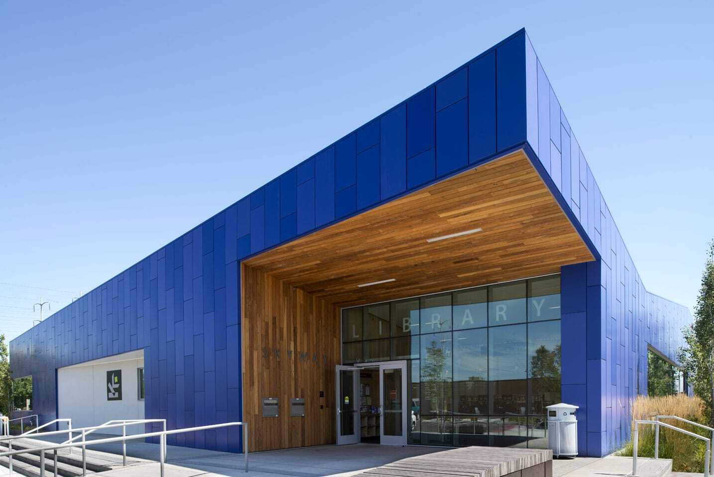 Skyway Library Exterior Dri-Design Aluminum Paneling | Dri-Design