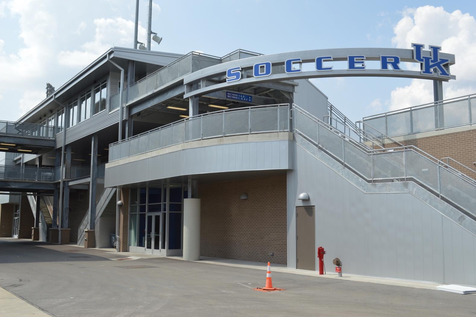 soccer stadium windows and entryway | American Architectural Glass, Inc.