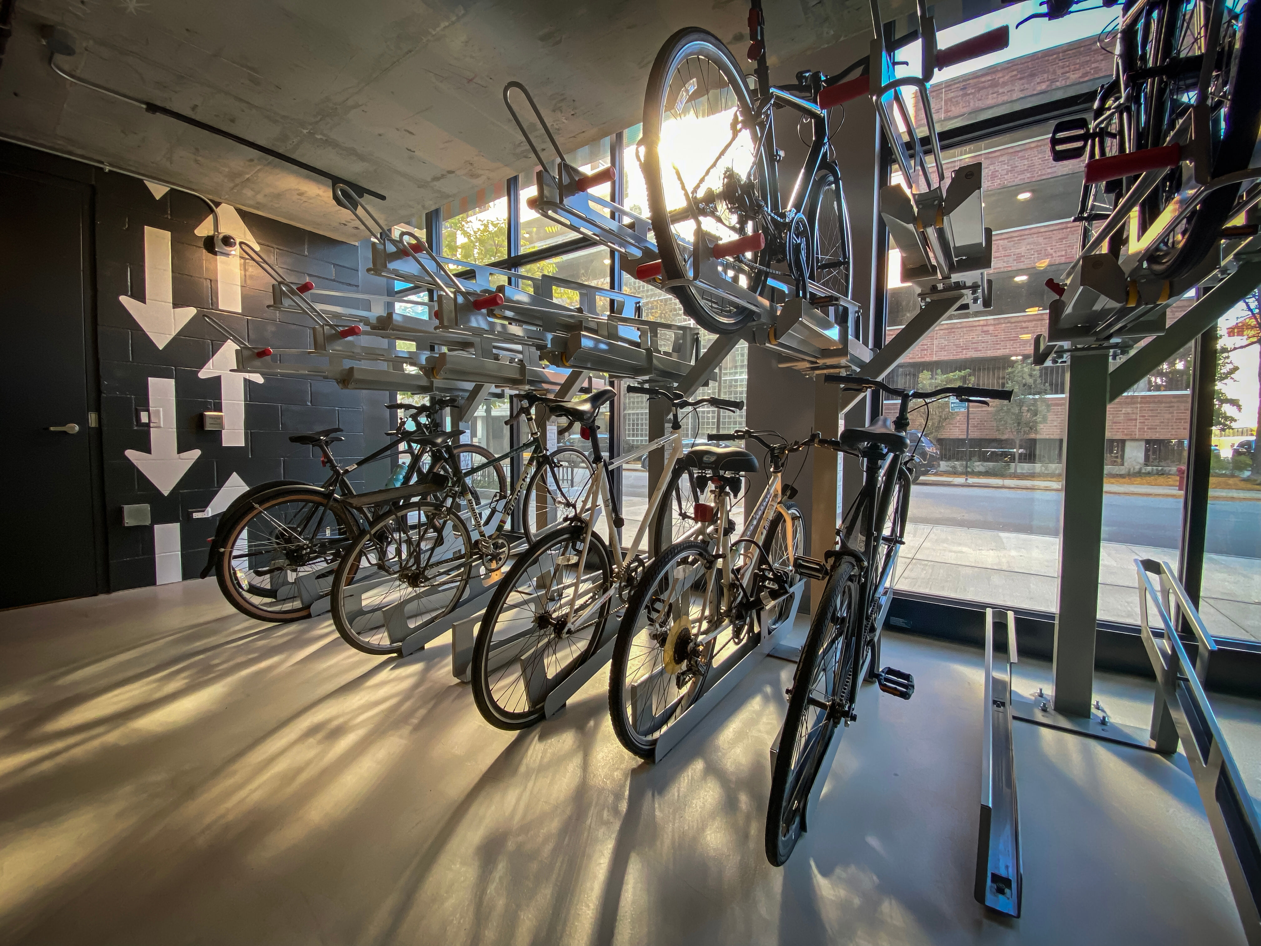 Street level indoor bike parking | Dero Bike Racks