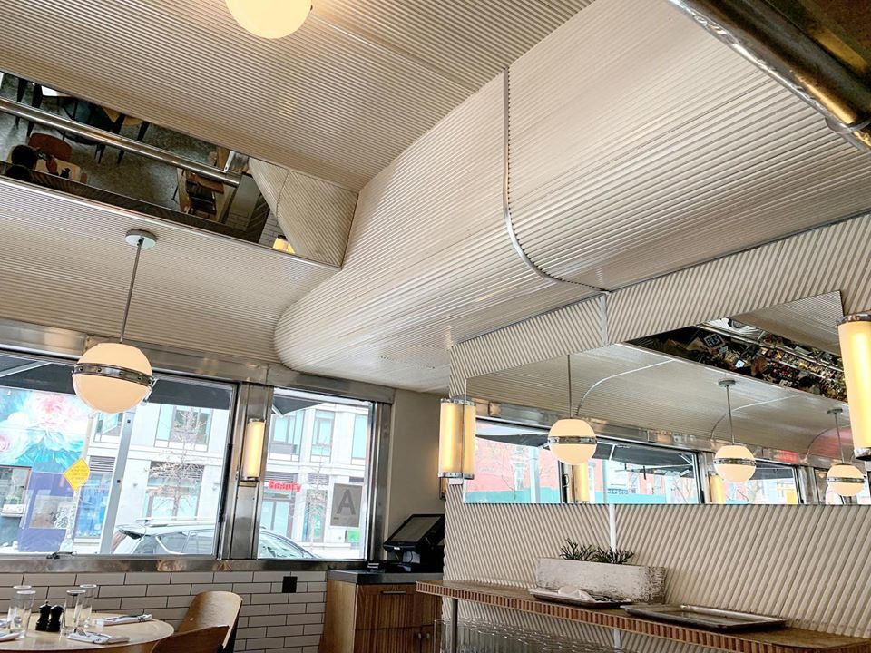 Surfacing Solutions Tambour wall panels empire diner ceiling ...