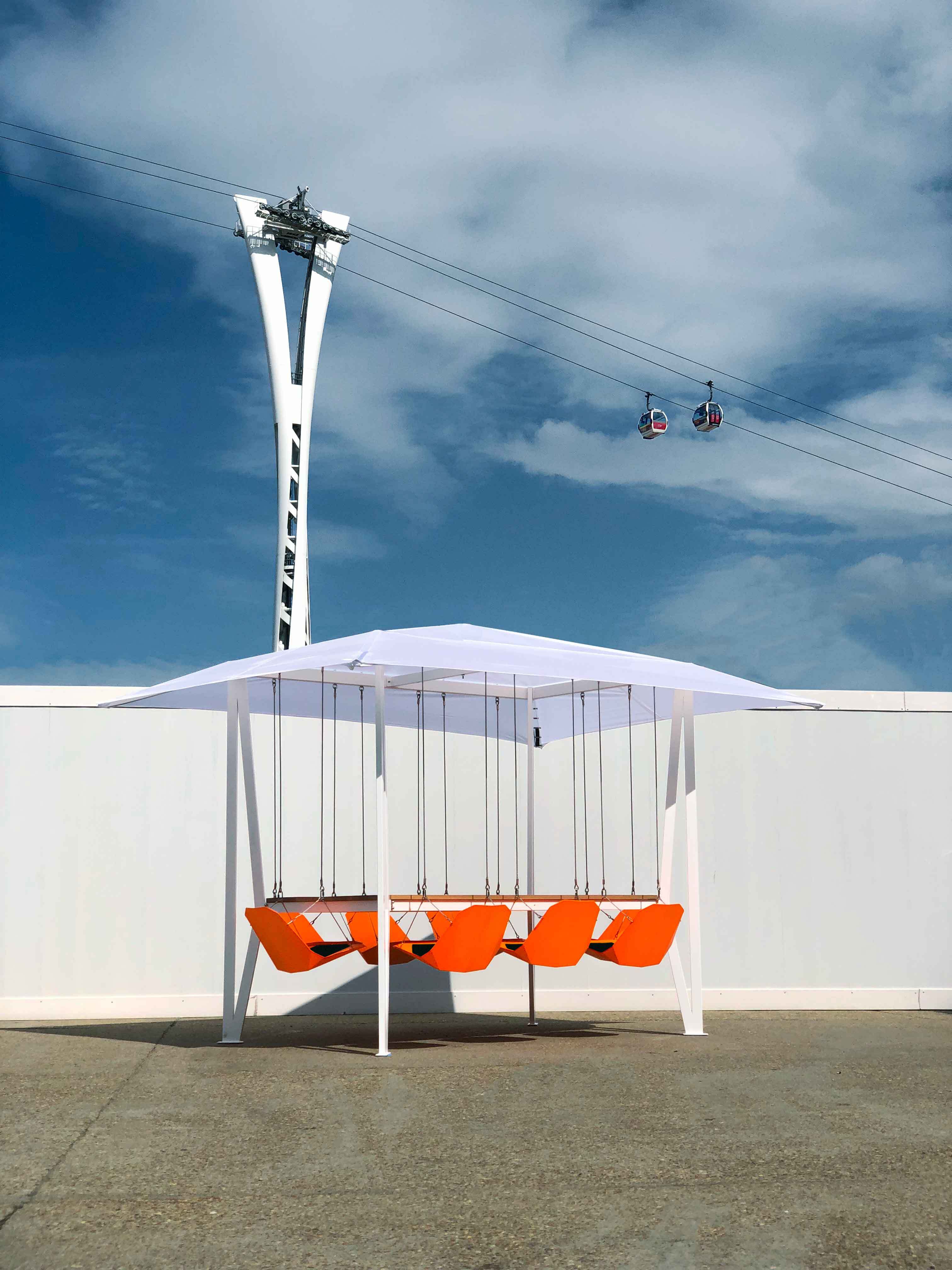 Swing Table Canopy Orange Oak 3 | Duffy London