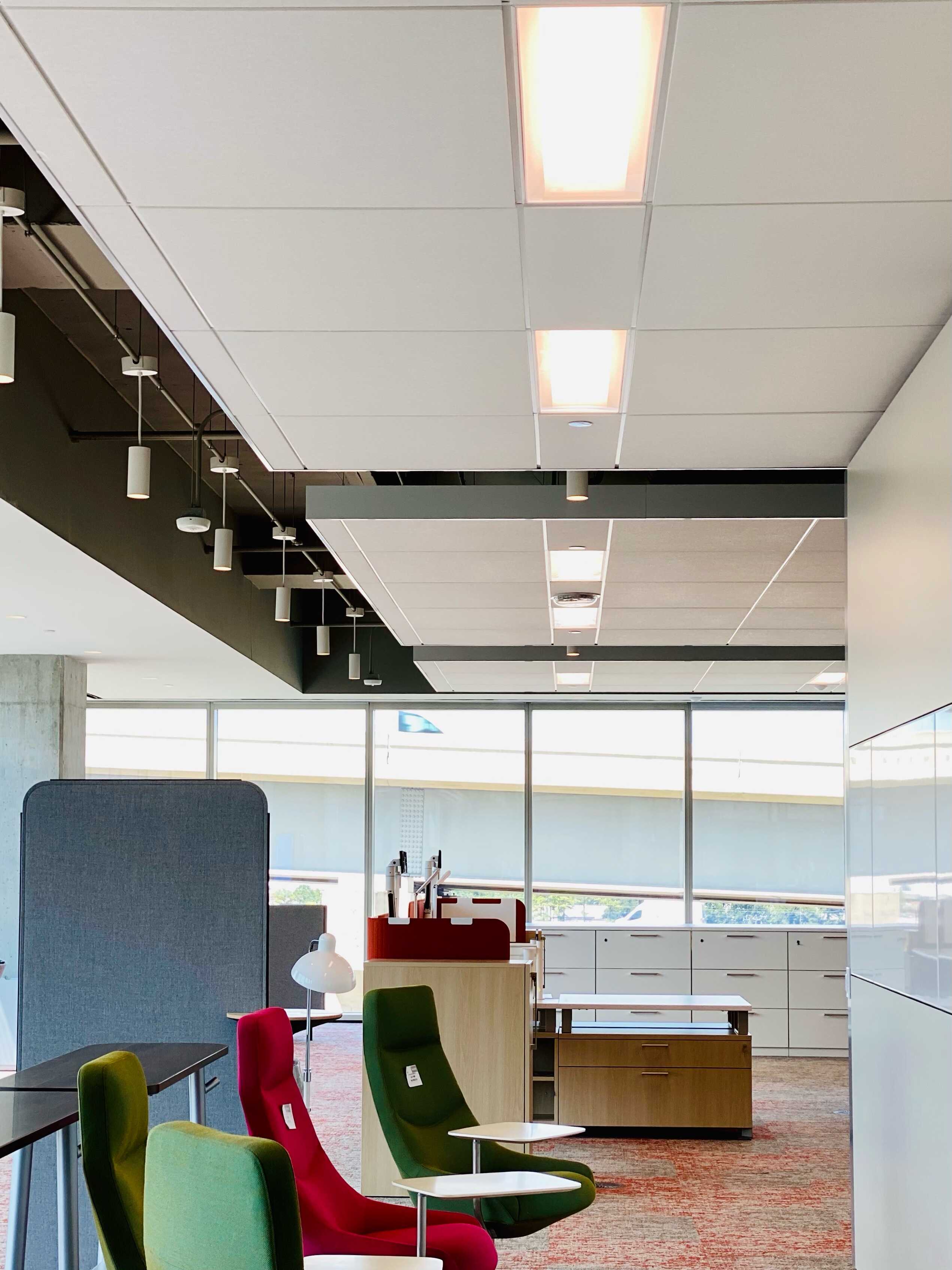 tamlyn office building design suspended drywall trim | Tamlyn