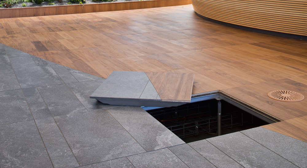 Tate 350 Mission Street interior flooring close up | Tate Inc.