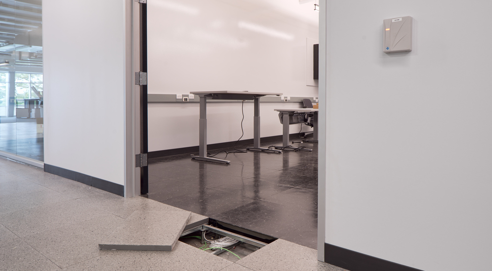 Tate Ford Research and Innovation Center interior raised access ...