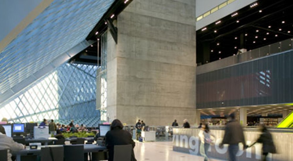Tate Seattle Public Library interior seating 2 | Tate Inc.