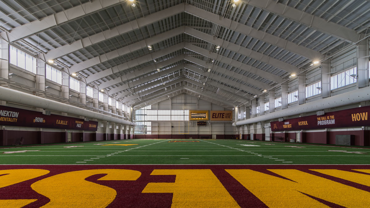 university athletic center design practice field | M3Sixty