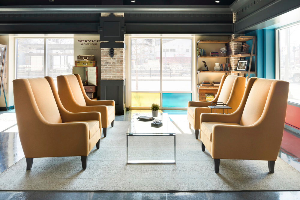 Vela Creative The Reading Room Lounge Seating Design | Vela Creative