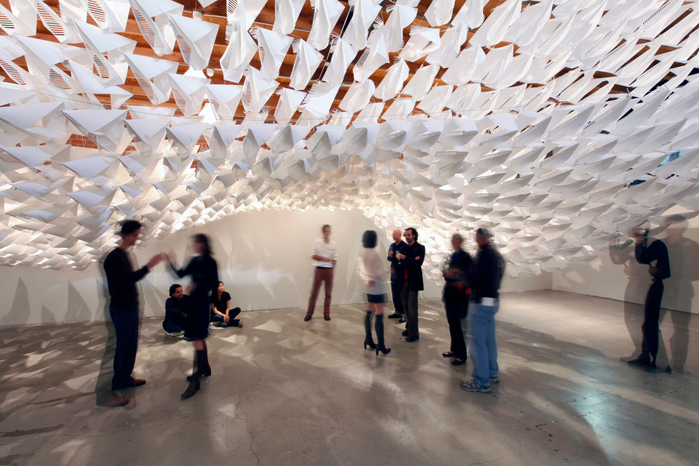 Vertebrae Architecture Fat Fringe Ceiling Installation Paper Modules ...