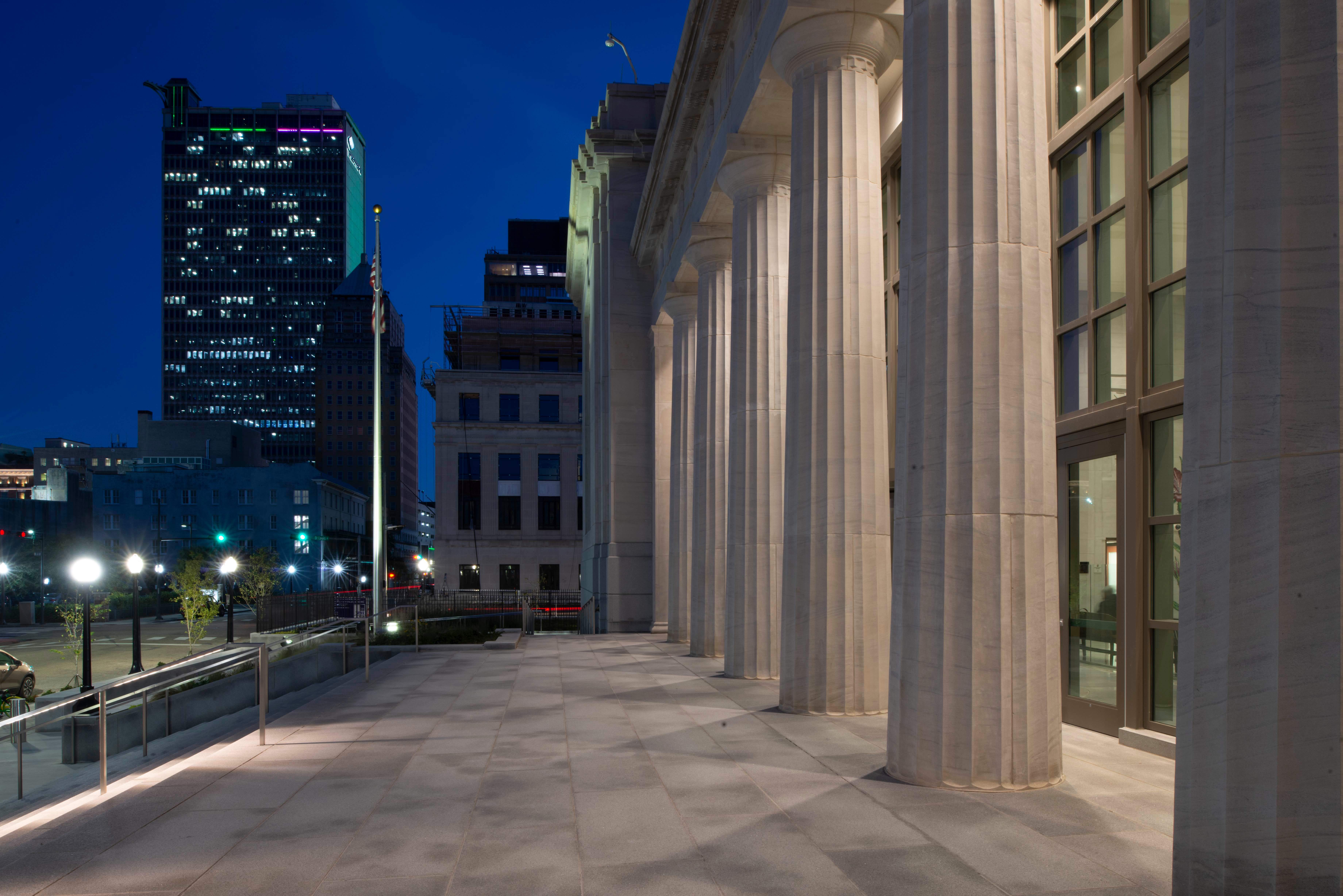 Vetter Stone Mobile Courthouse Exterior Entrence Collums