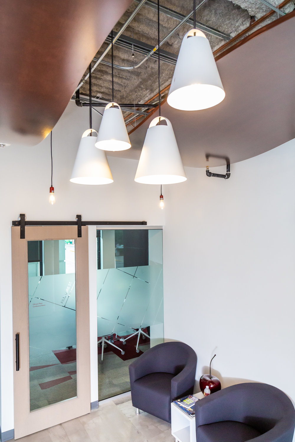 Waiting area pendant lighting | Visual Interest