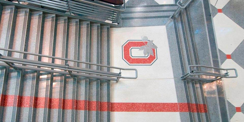 Wausau Tile Ohio State University Stairway Design Terrazzo Stairway 1 ...