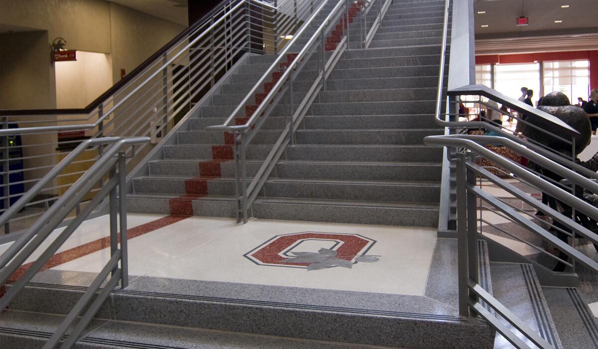 Wausau Tile Ohio State University Stairway Design Terrazzo Stairway 2 ...