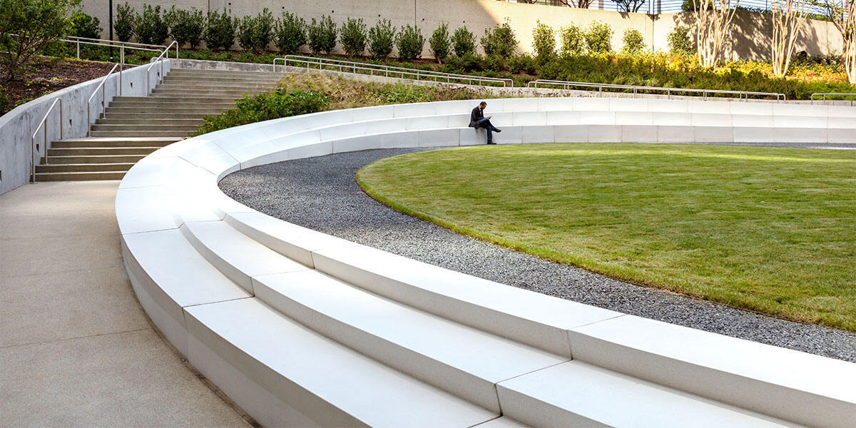 Wausau Tile Precast Concrete Atlanta Financial Center Exterior Park ...