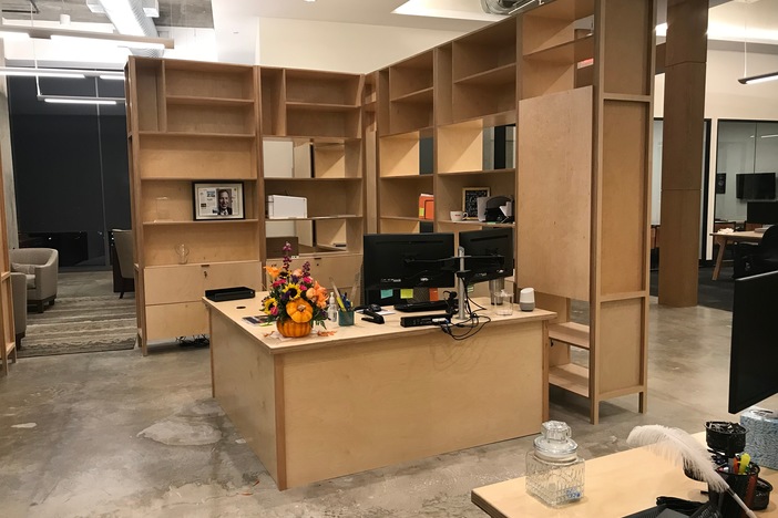 Rustic Industrial Office Cubicles