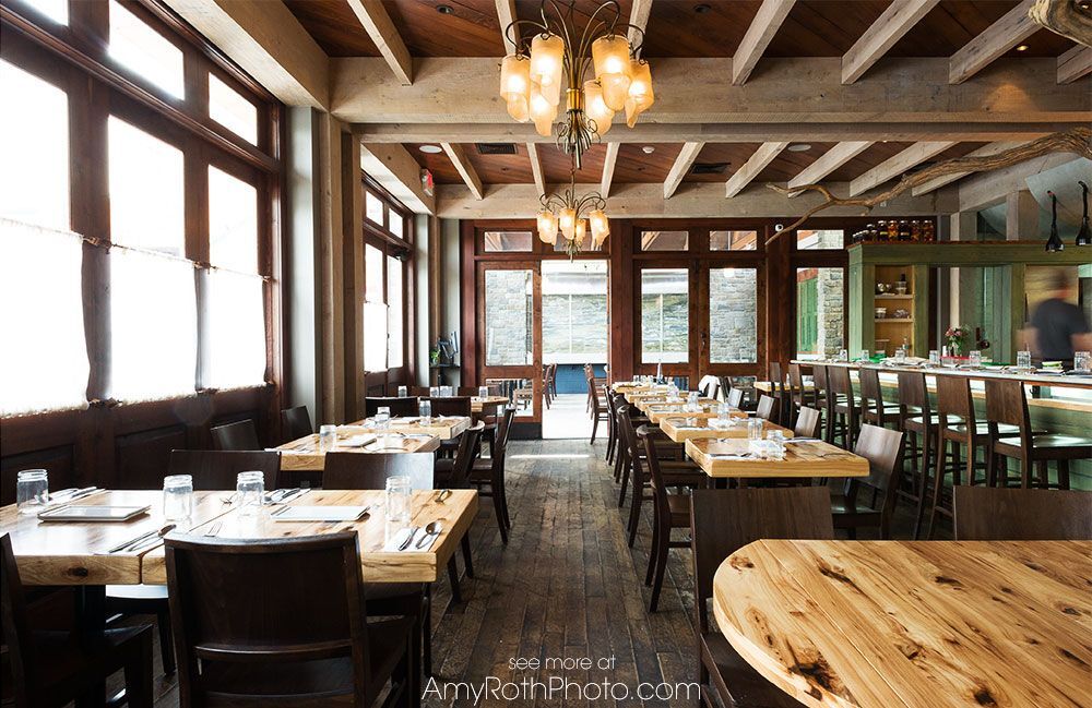 Wood Statements Hickory Plank Dining Tables Mistral Restaurant Side ...